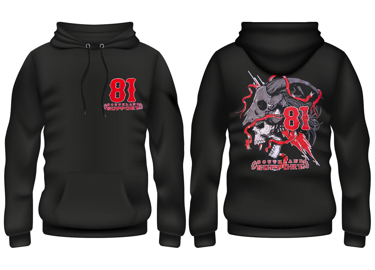 Warrior Skull Support 81 Hoodie — Support 81 Southland